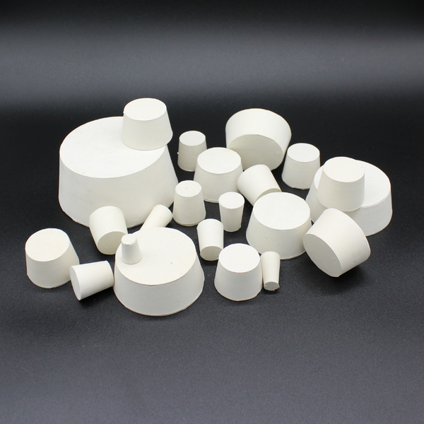 Tapon de laboratorio color blanco, sin orificio – Hules Colón